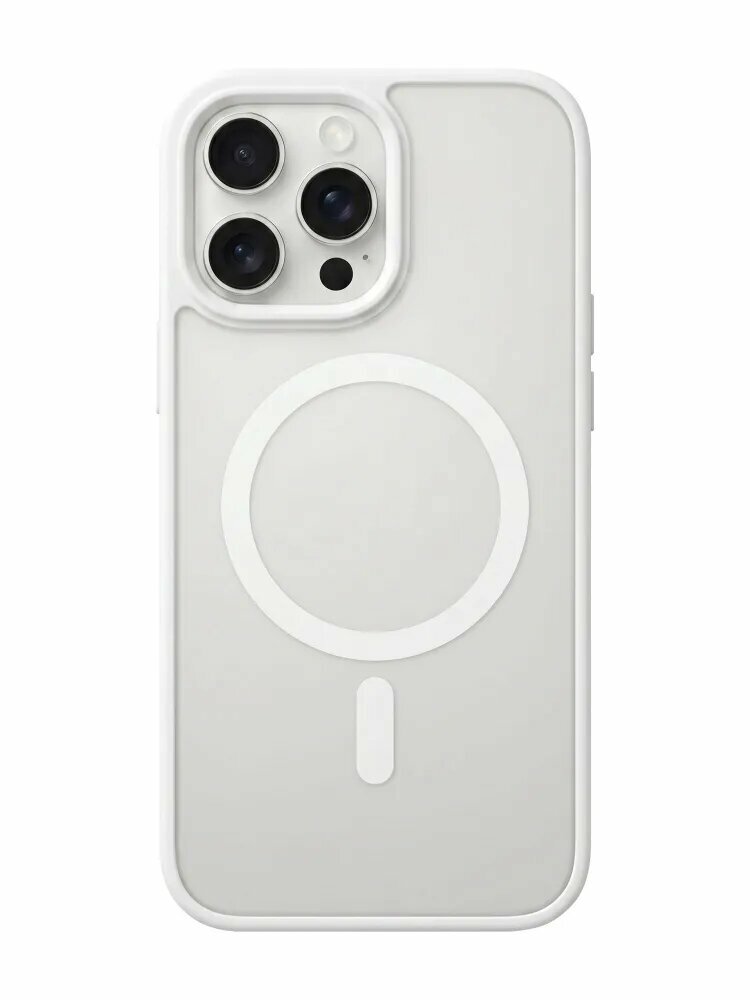 Чехол на iPhone 16 Pro Max с MagSafe, айфон 16 про мах, с магсейф, белый