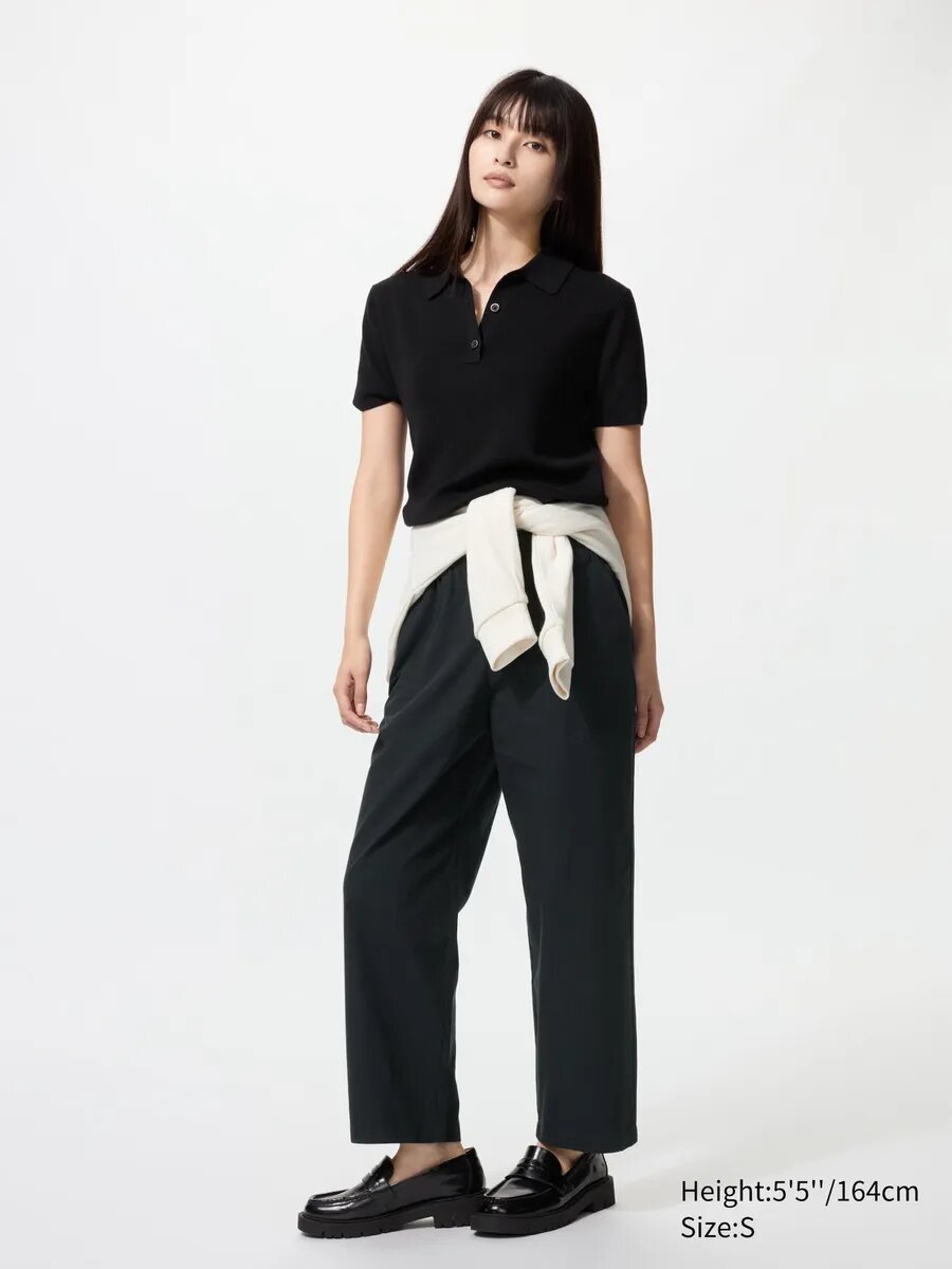 Брюки багги Cotton Relaxed Ankle Pants