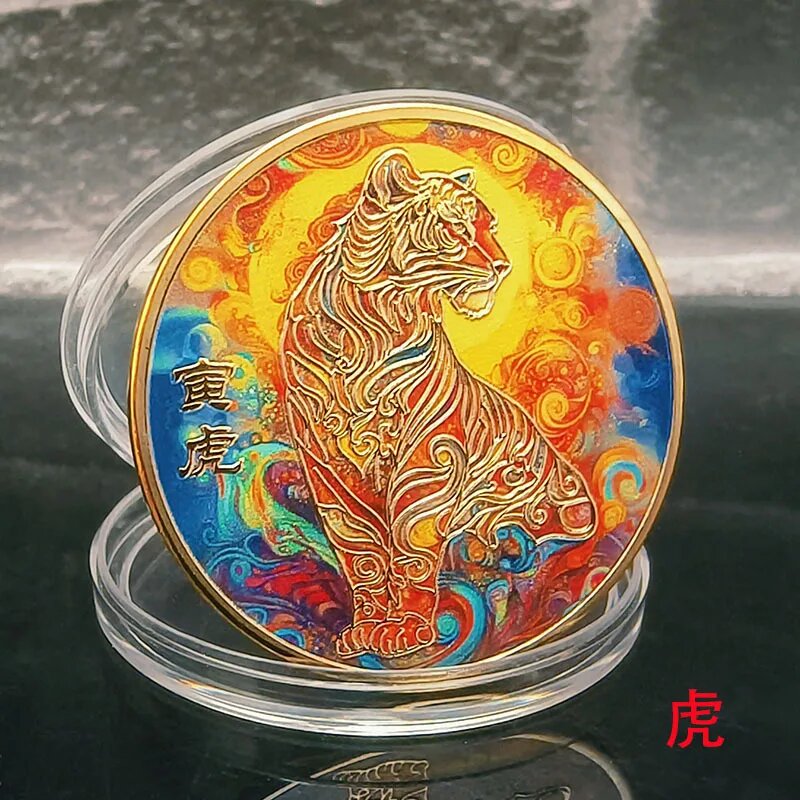 Золотые монеты 12 знаков зодиака Tiger