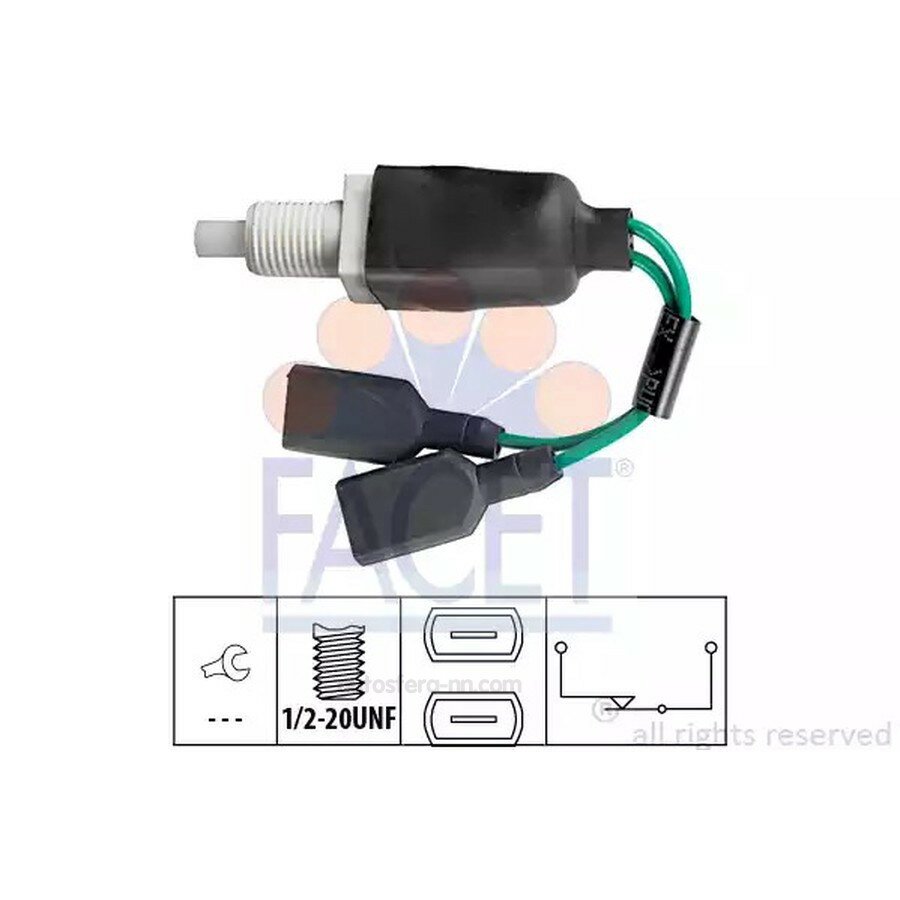 FACET 71059 Датчик стоп-сигнала LAND ROVER DEFENDER 2.5 Td5 4x4 (L316) 06/98-02/16