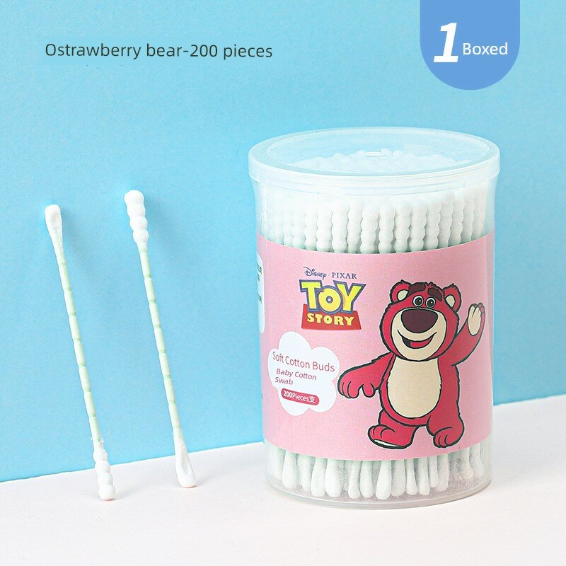 Ватные палочки Disney Elsa Strawberry Bear для младенцев, специальные ватные палочки для чистки носа и ушей для