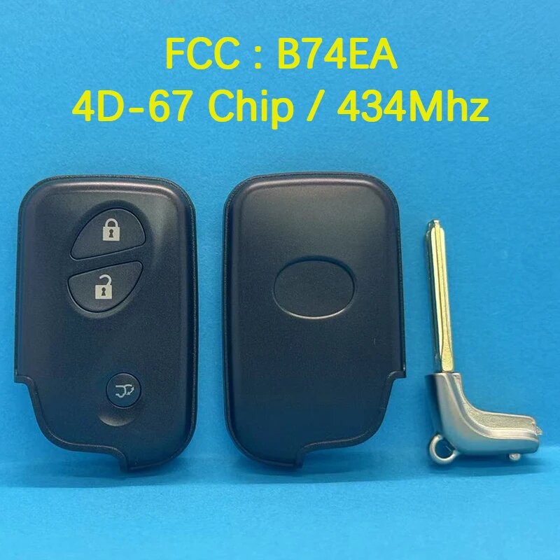 CN052039 Aftermarket 3 кнопки умный дистанционный ключ FCC B74EA 4D-67 чип 434 МГц без ключа Go для Lexus RX350 2012