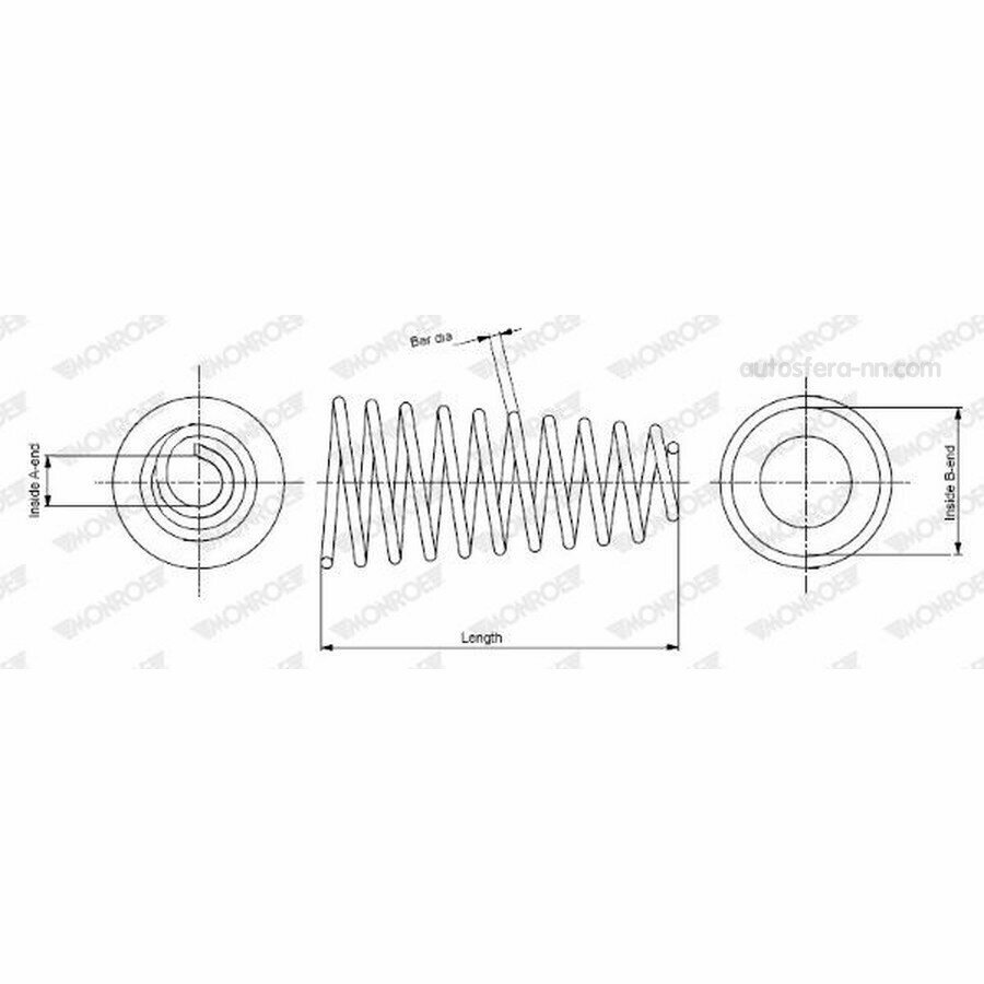 MONROE SP3744 Пружина подвески OESpectrum