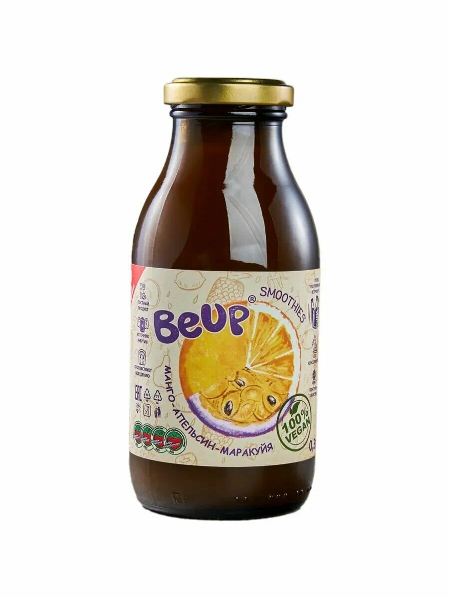 Смузи Be Up Манго-апельсин-маракуйя, 300 мл, 9 шт.