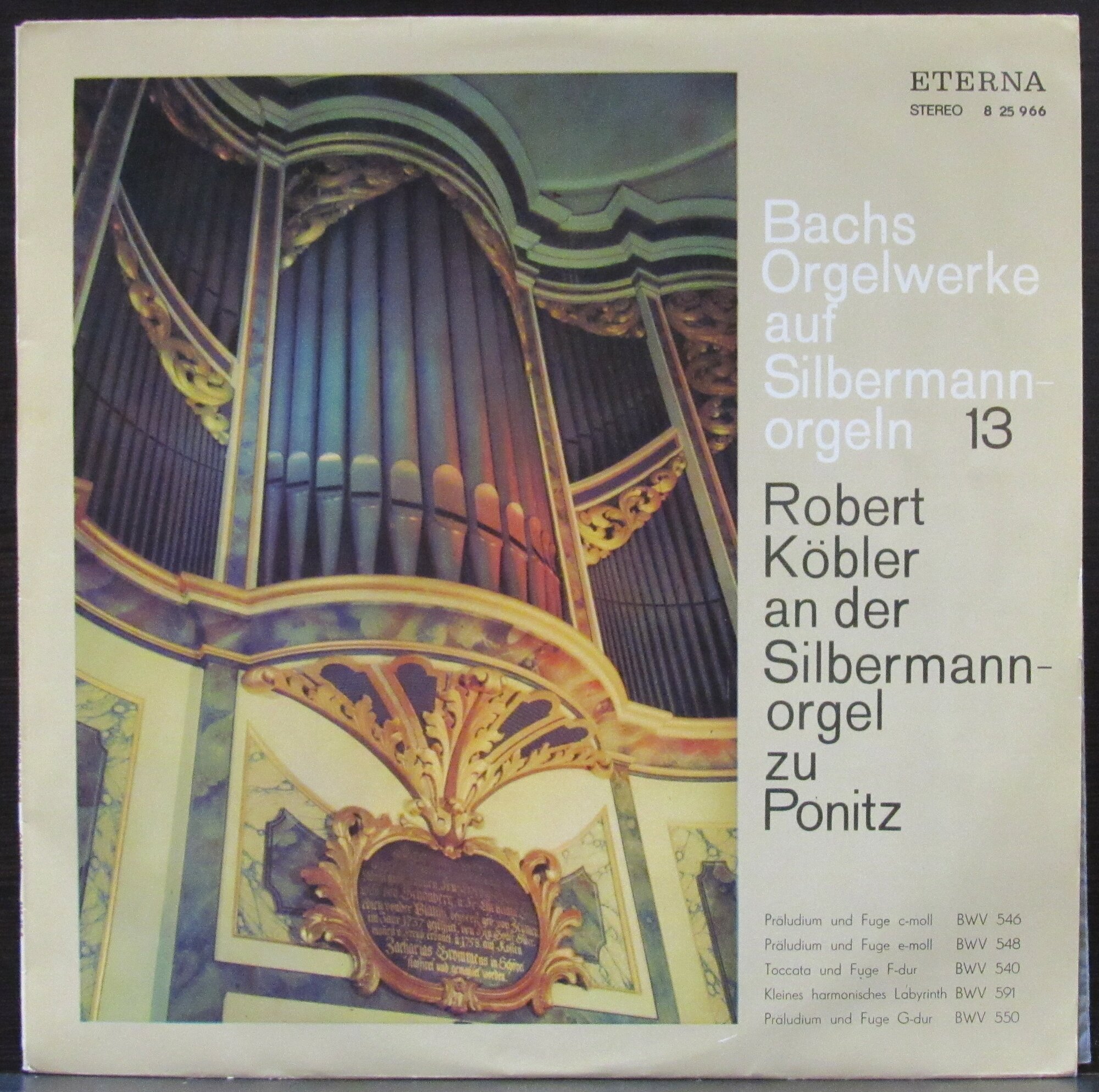 Bach Johann Sebastian "Виниловая пластинка Bach Johann Sebastian Orgelwerke Auf Silbermann Orgeln 13 - R. Kobler"