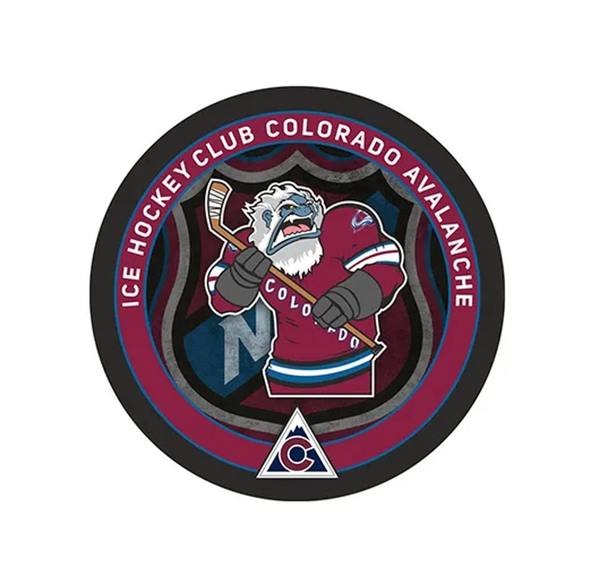 Шайба Rubena Mascot 2022 NHL Colorado Avalanche 1-ст, черный