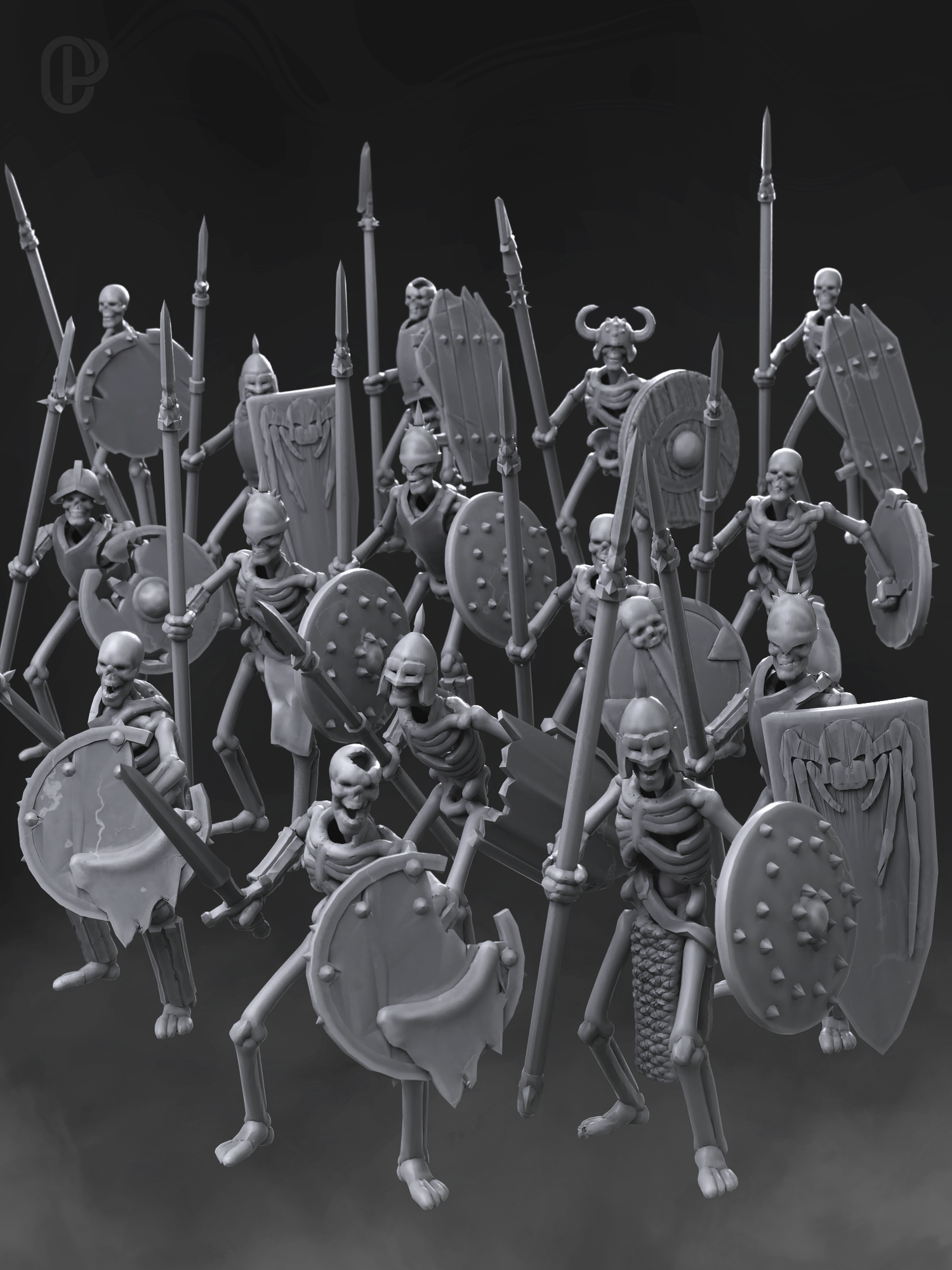 Миниатюра Армия скелетов - D&D (35мм в масштабе 1:48)
