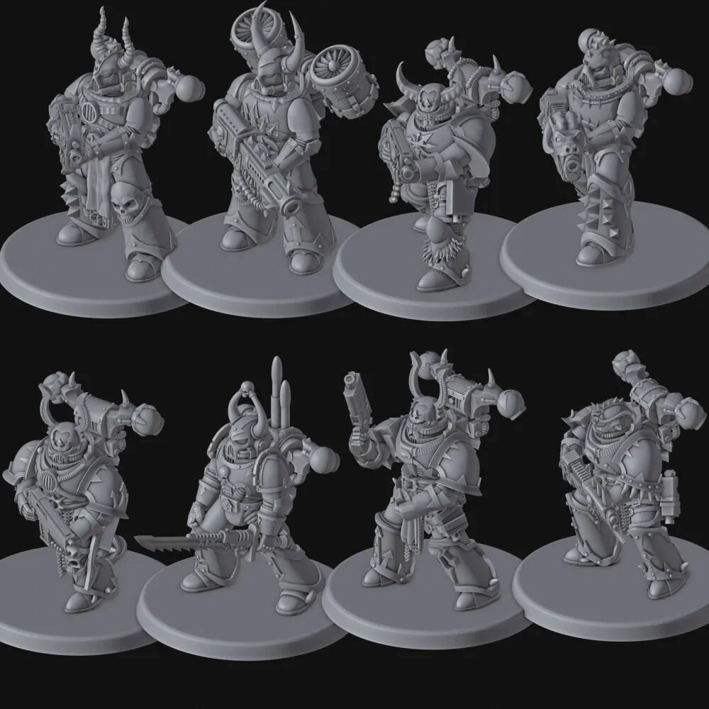 Набор миниатюр Космические десантники Хаоса / Chaos Space Marines - Warhammer 40K (36мм)