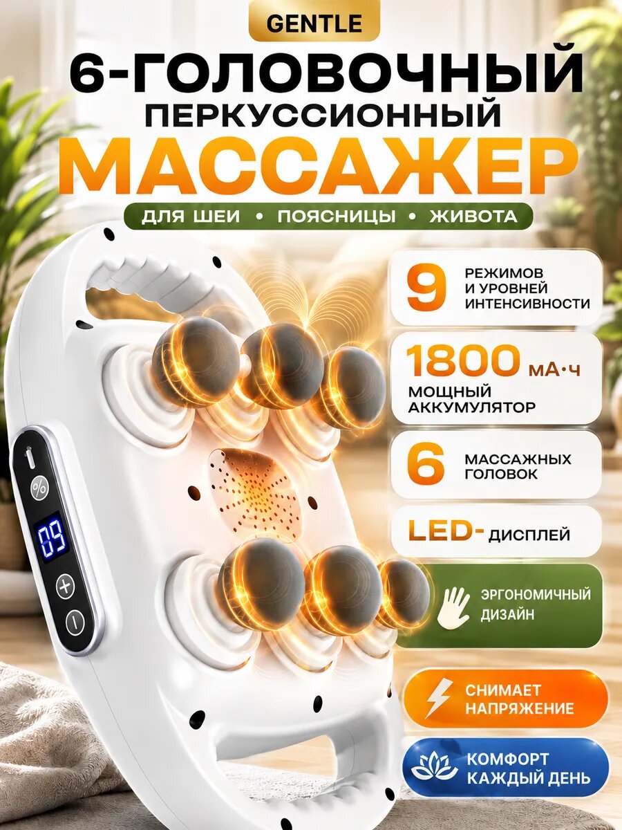 Перкуссионный массажер для спины и тела