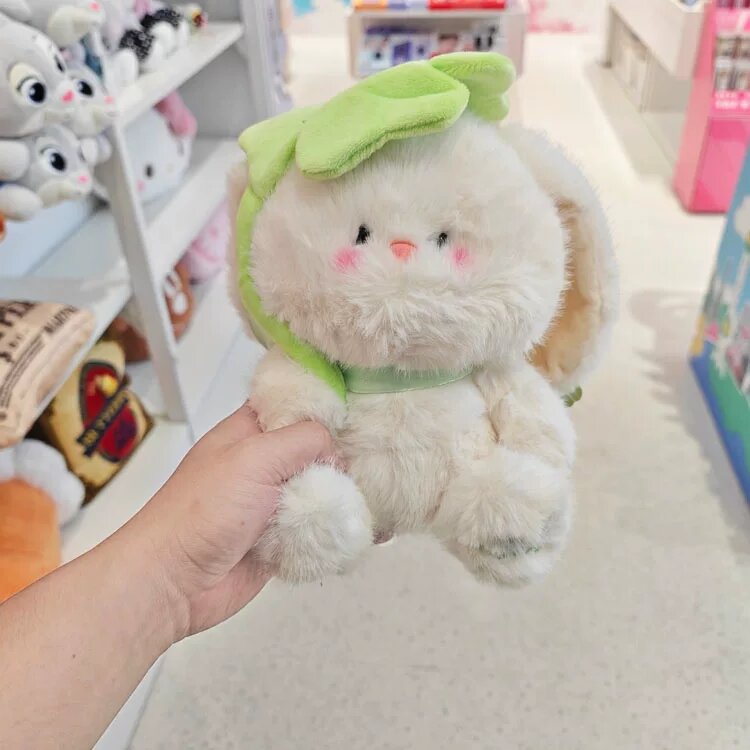 Плюшевая игрушка MINISO: Знаменитый бренд Tani Rabbit, серия «Бантик» — сидячая кукла-клевер с четырьмя лепестками,