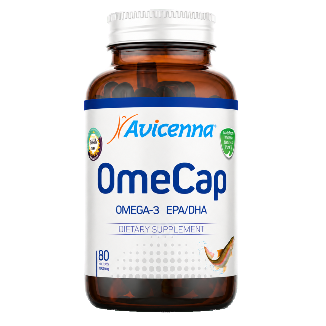 Омега-3 OmeCap Avicenna 1300 мг 80 капсул для сердца, мозга и энергии — фото 1