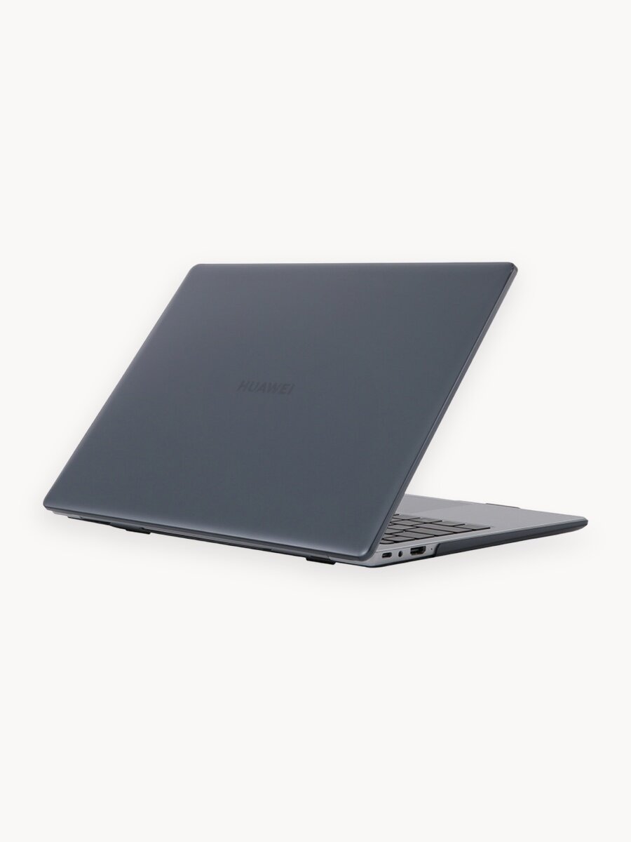 Чехол-накладка MyPads Opako для Huawei MateBook D 14 из импортного пластика защитный противоударный черный матовый