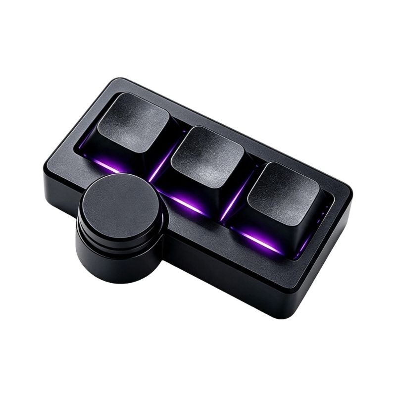 Проводная механическая клавиатура, RGB, красные свитчи, черная, с ручкой, 1 комплект.