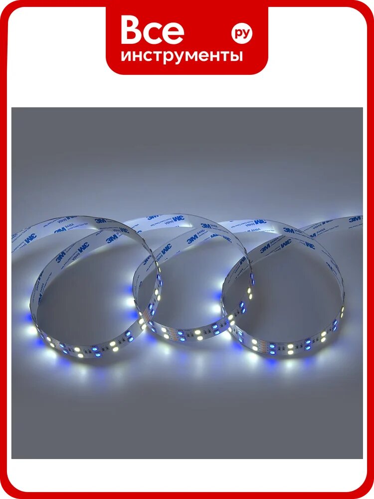 Лента светодиодная General Lighting Systems GLS-Standard GLS-5050-120-28.8-24-IP20-RGB+6, 5 метров 28,8Вт/м, 24В, 19мм, 120 диодов/м, 12 Лм/чип, IP20, красный, зеленый, синий + 6500K - холодный белый свет 503835