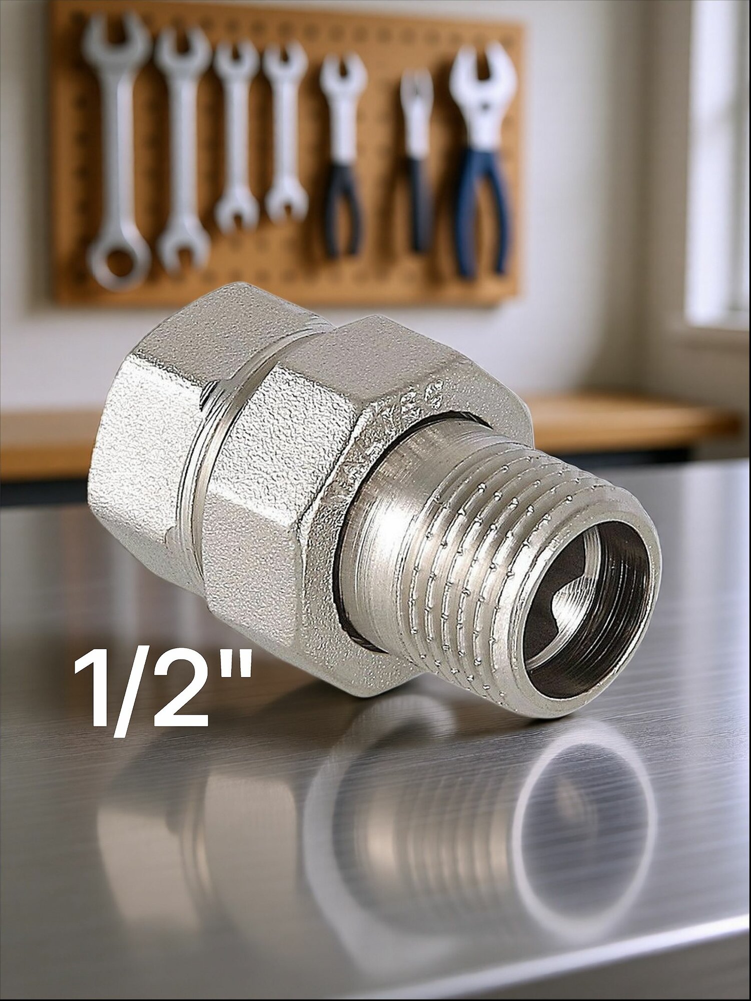 Сгон прямой американка 1/2" в/н, VTr.341. N.0004