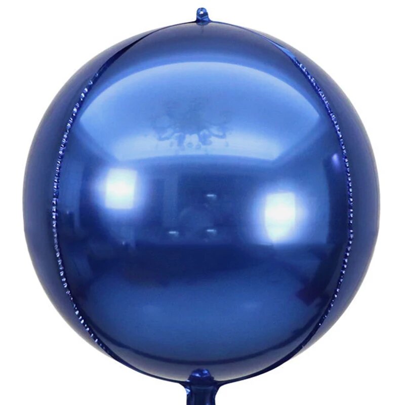 Королевские синие 4D круглые фольгированные шары MicroPlush Синий, Navy Blue, 32IN-5Pcs