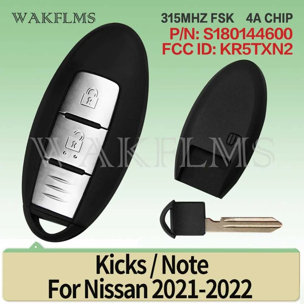 285E3-6XJ0A Для Nissan Kicks Note 2021 2022 315 МГц 4A Чип Дистанционный ключ с функцией бесконтактного доступа S180144600 S180144601 KR5TXN2