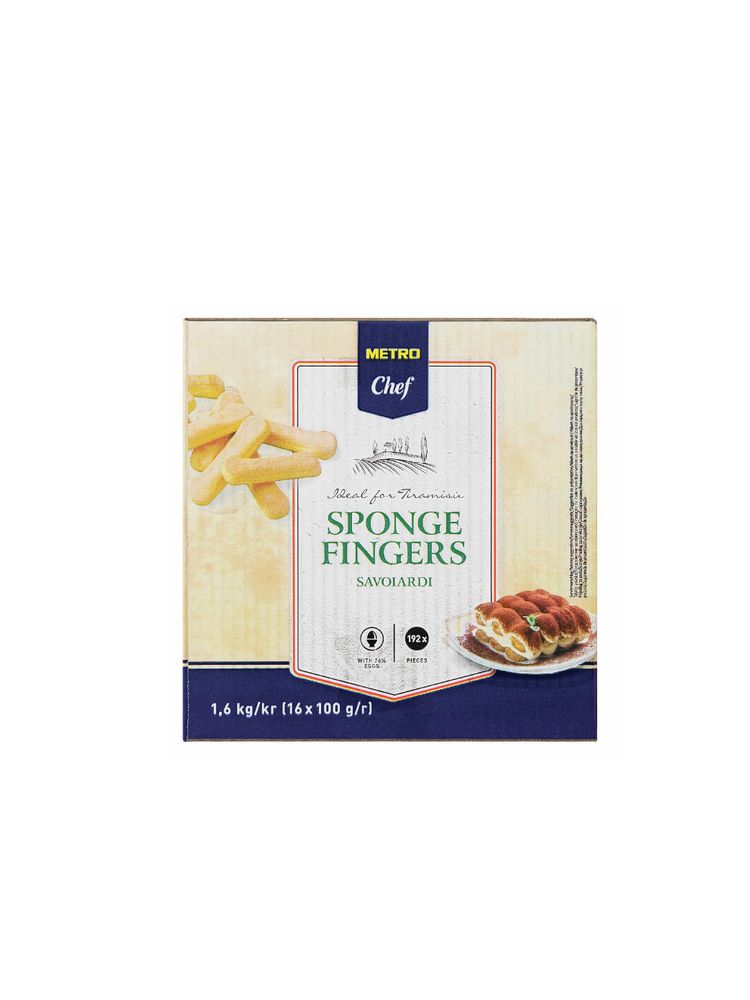 Metro Chef Печенье савоярди, 16 шт х 100 г, 1,6 кг