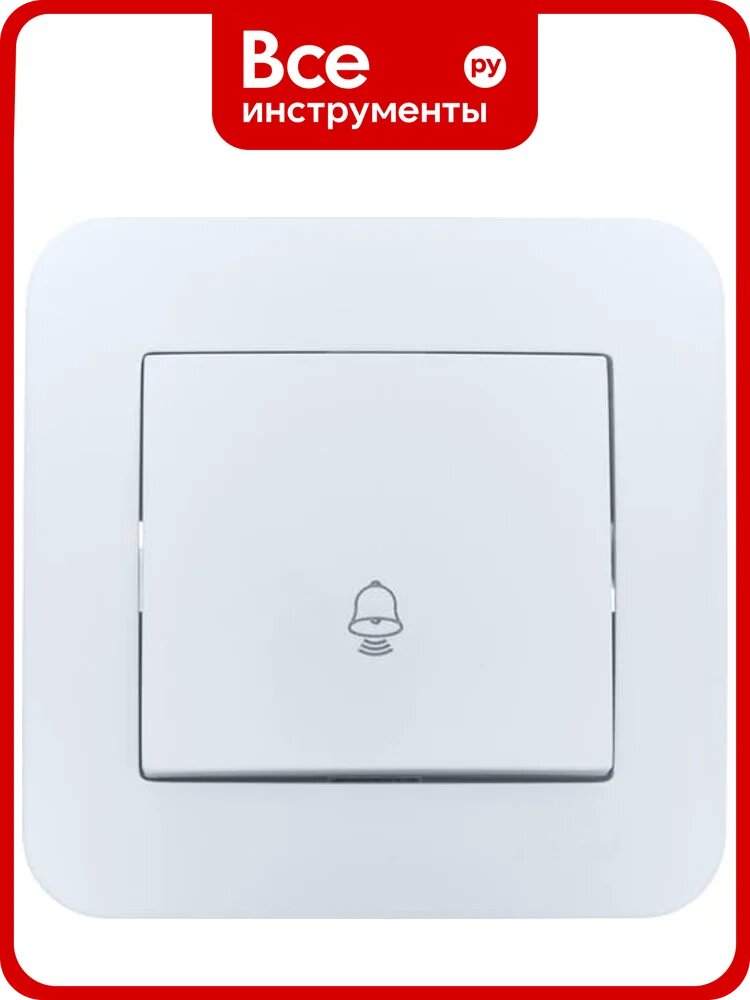 Кнопка звонка Lezard ASTI белый 7081-0202-103