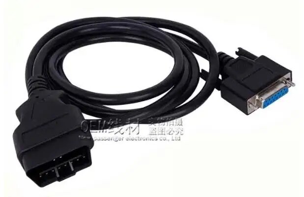 Автомобильный удлинительный кабель OBD II OBD2 с 16-контактным разъемом (мужской-женский) OBD 2 на DB15 для диагностики.
