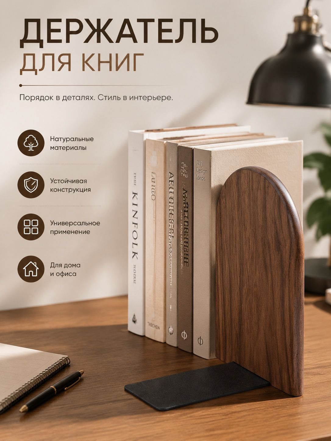 Ограничитель для книг "Book", держатель для книги