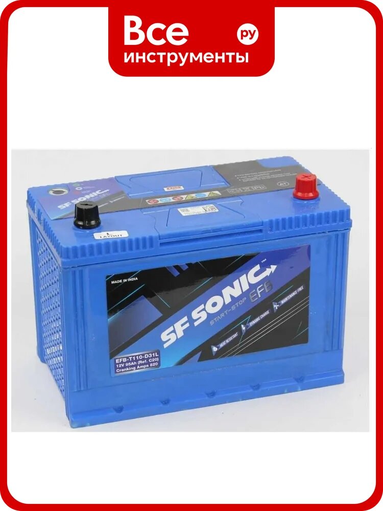 Автомобильный аккумулятор SF Sonic Efb 6ст-100.0 (110d31l) EFB-T110-D31L