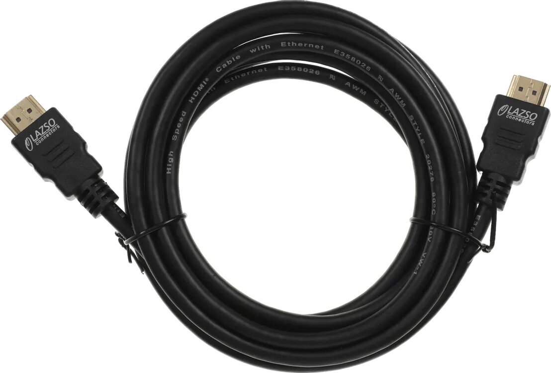 Кабель аудио-видео WH-111, HDMI (m) - HDMI (m), ver 2.0, 3м, GOLD, черный