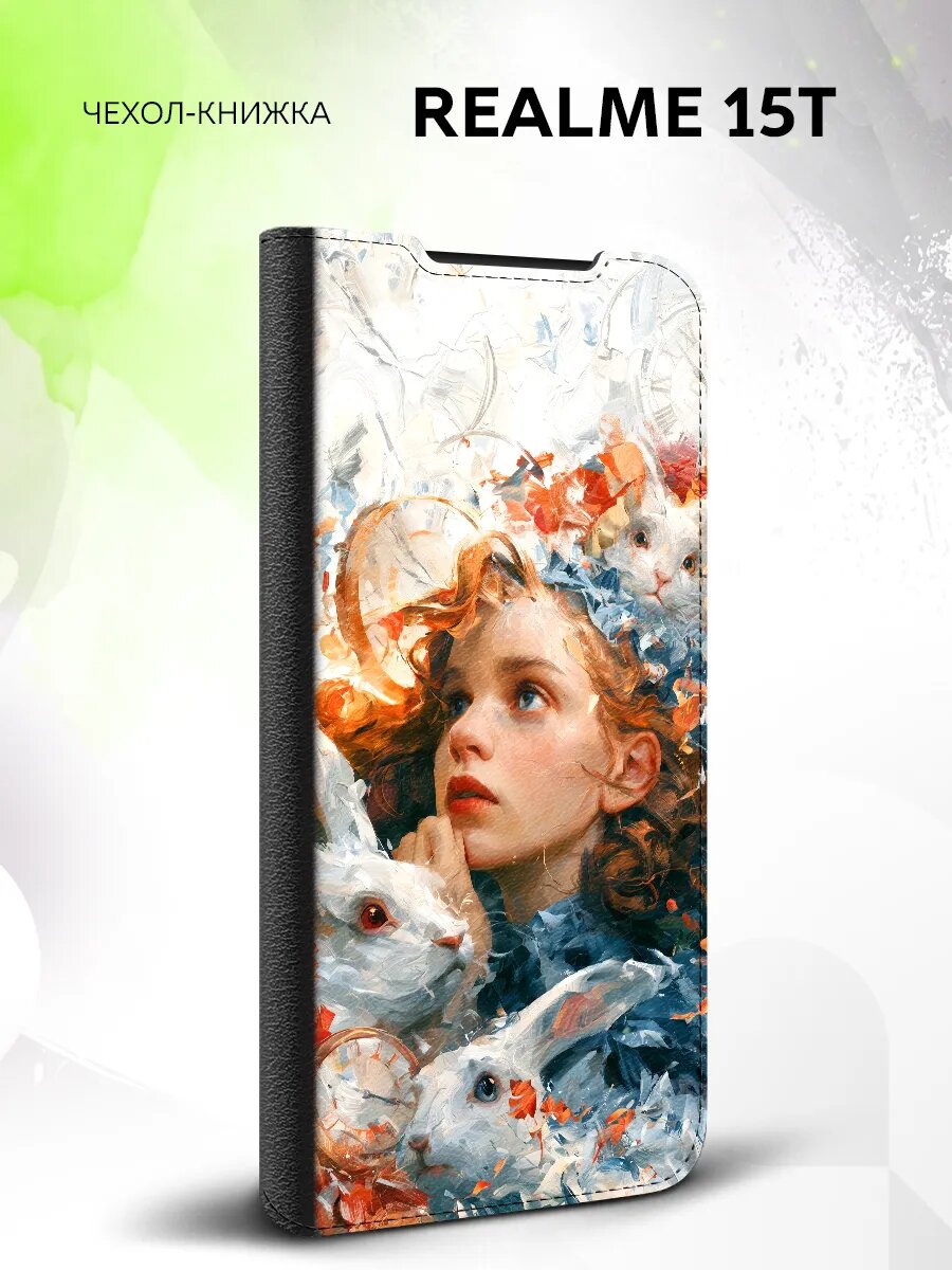 Чехол книжка на Realme 15T с принтом