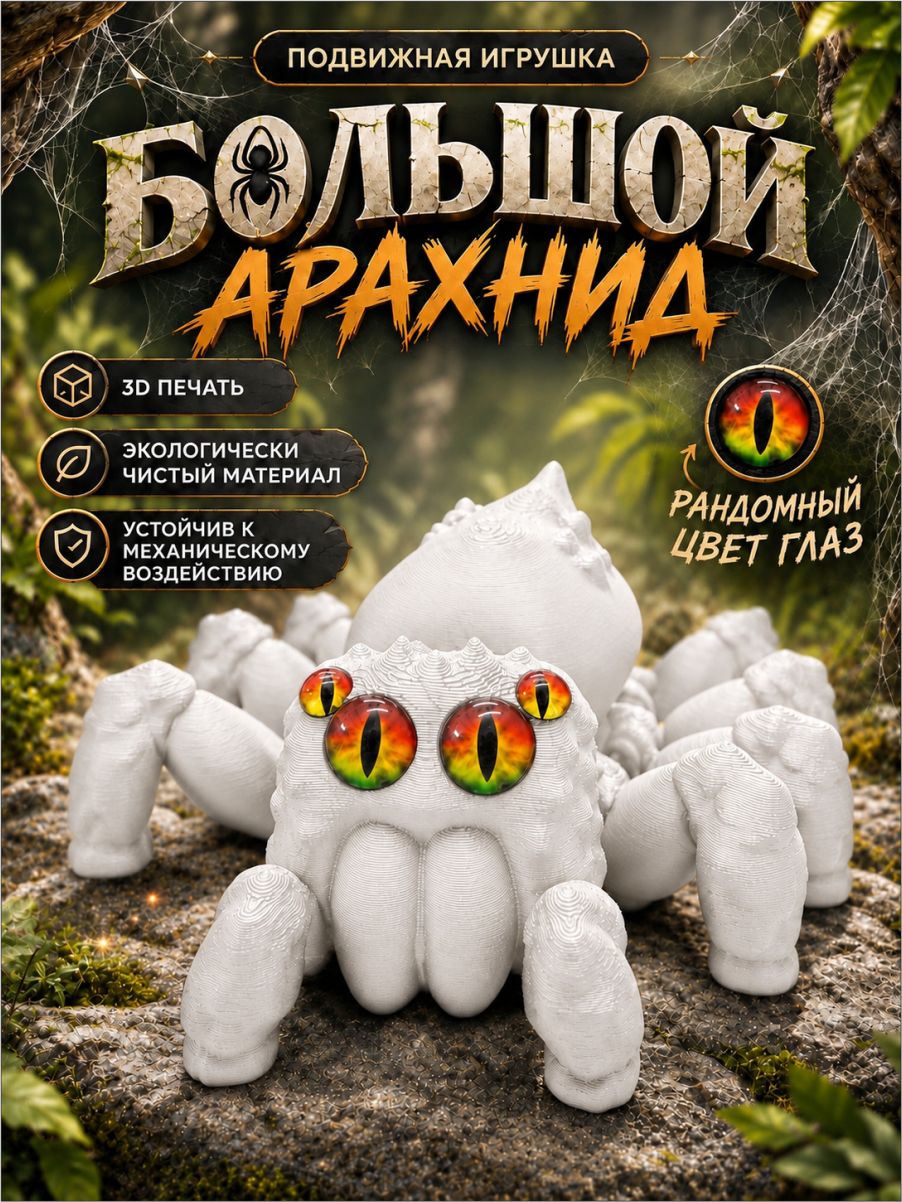 3д игрушка подвижная фигурка Большой Арахнид