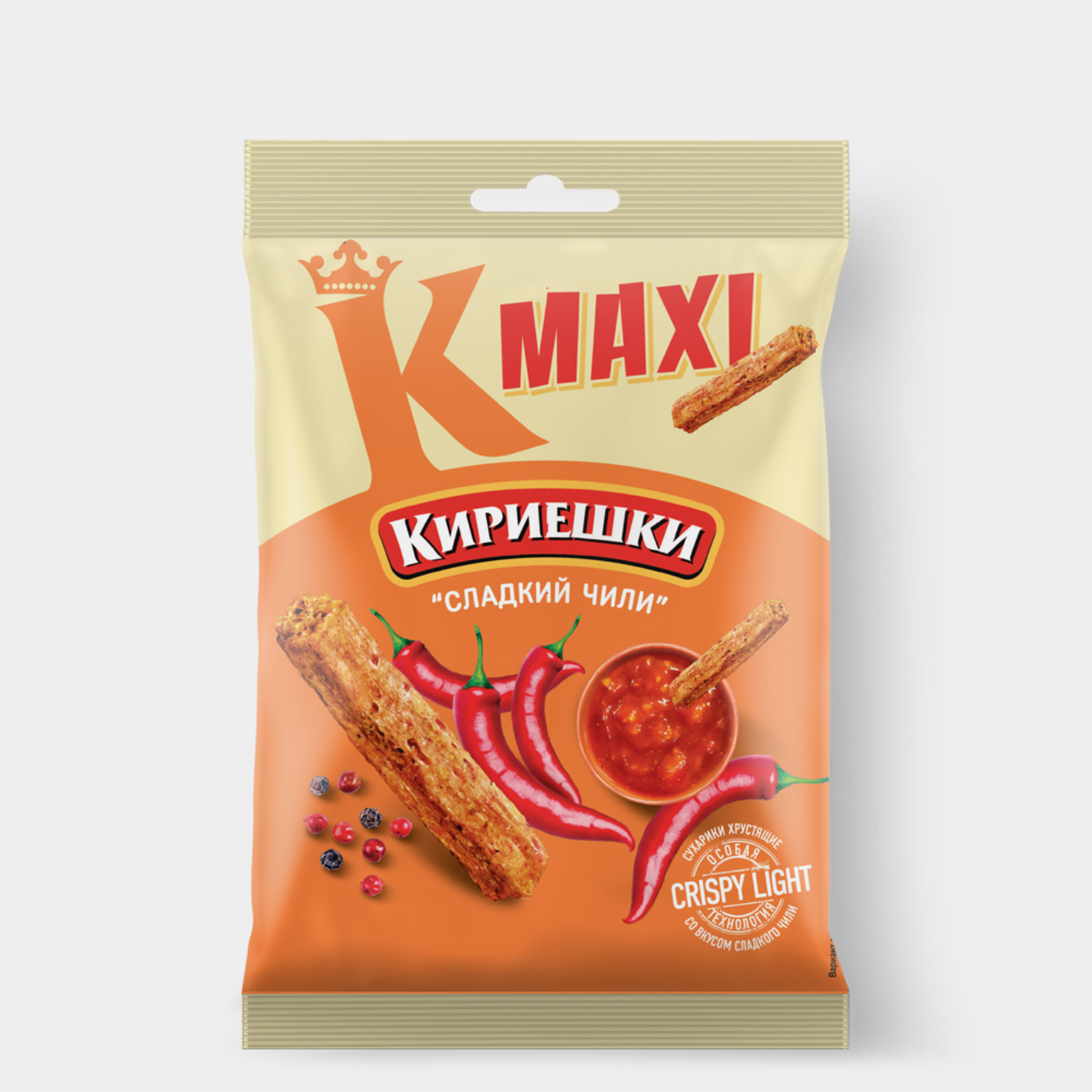 Кириешки Maxi, сухарики со вкусом сладкого чили, 60 г