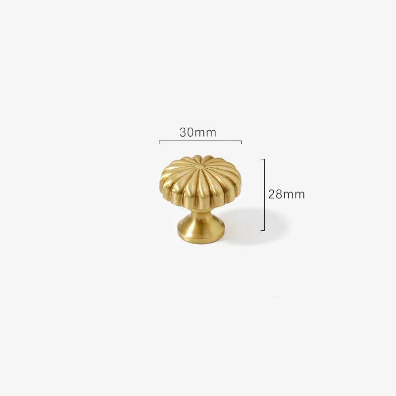 Латунные ручки для шкафов в виде ромашек L-Copper 30mm