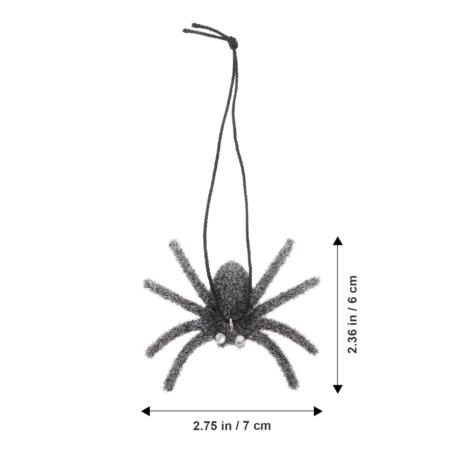 5 Пcs Реалиcтичные Пауки Имитация Вешающиеся Пауки Декор для Halloween 7X6X1Cm