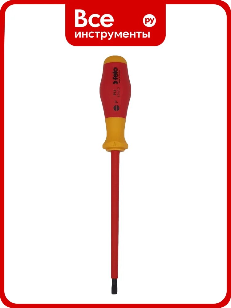 Диэлектрическая шлицевая отвертка Felo SL6,5 91306590