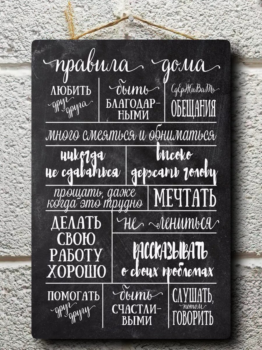 Постер правила дома