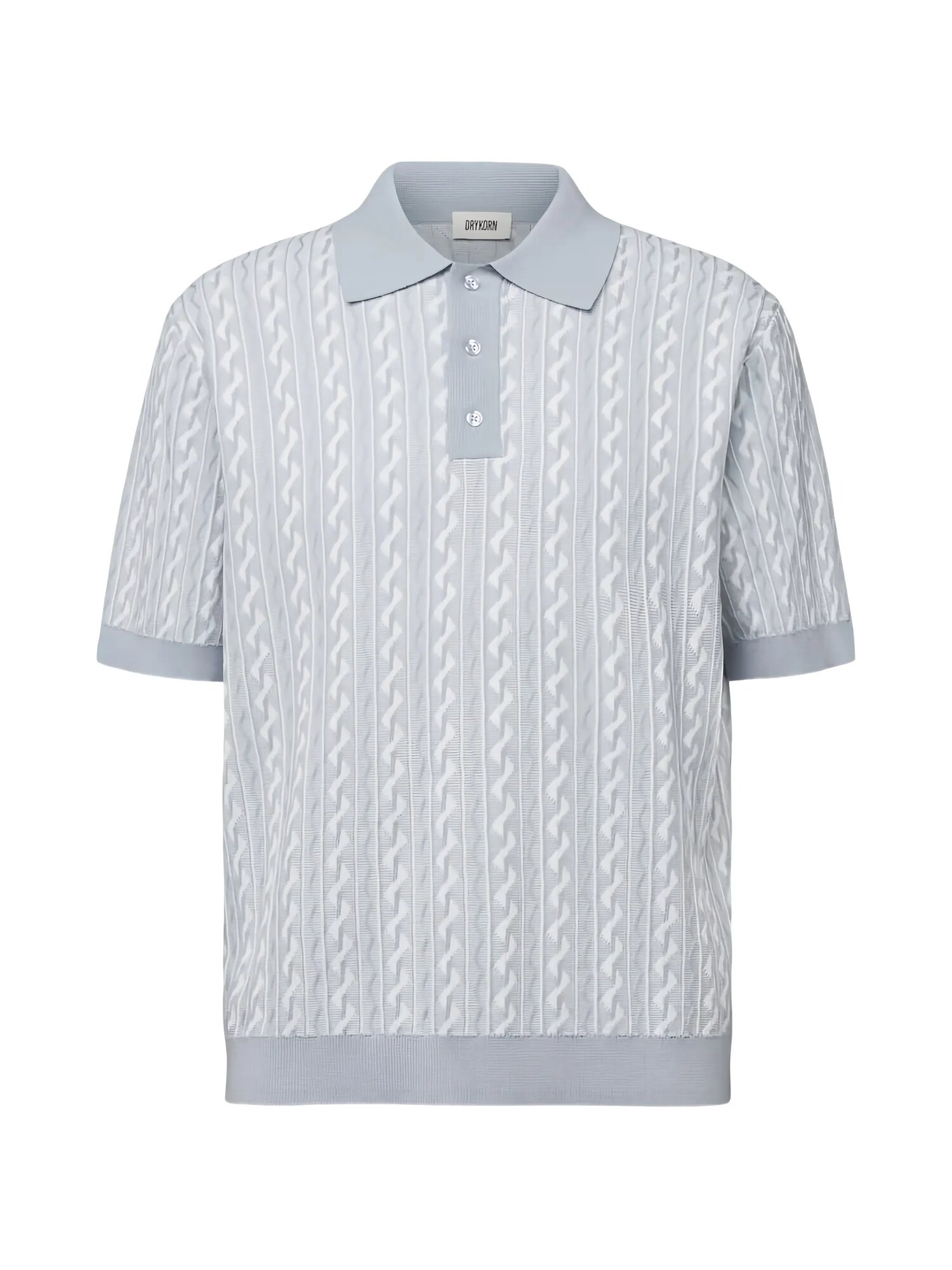 Рубашка Drykorn Tamian cable-knit polo shirt