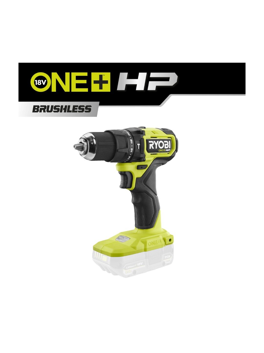 Дрель-шуруповёрт ударная аккумуляторная RYOBI ONE+ HP RPD18C-0 18 В, 54 Нм, бесщёточная, без АКБ