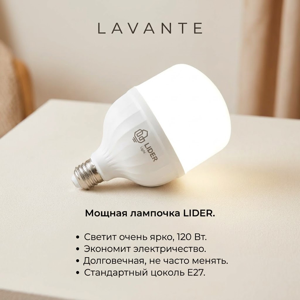 Лампочка LIDER 120W