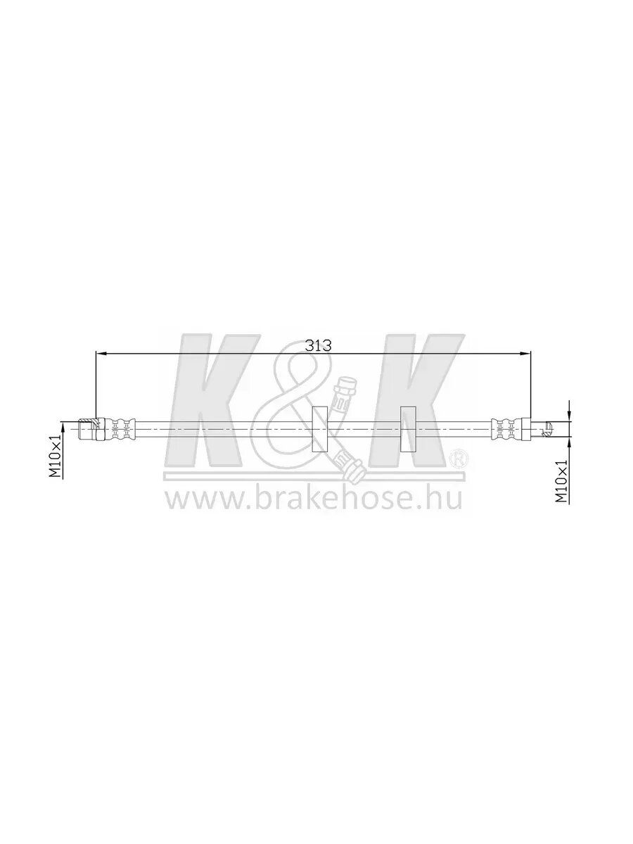 Шланг тормозной Volkswagen Scirocco 1.8 16V K&K
