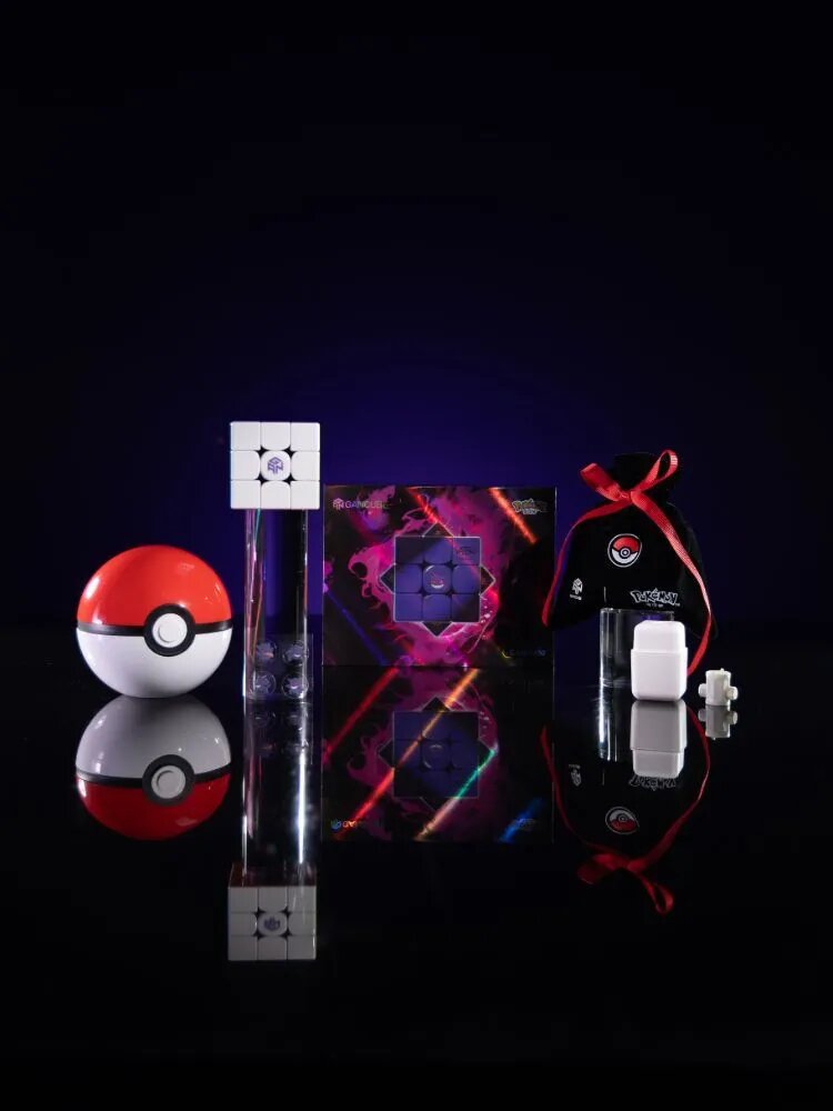 GAN Кубик 3x3 Cube GAN V100 Maglev UV Pok mon - Gengar 3x3x3 Magnetic Magic Speed Cube 55mm Stickerless