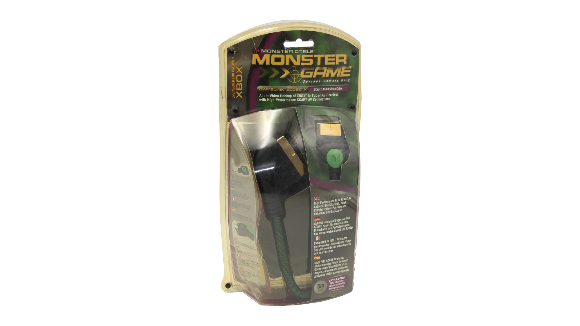 Monster Gamelink 200SC X SCART кабель для Xbox Original (Новый)