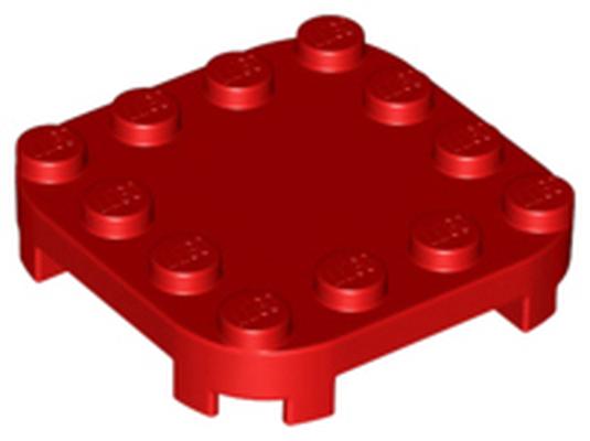 Деталь Lego 66792 Plate, Modified 4 x 4 with Rounded Corners and 4 Feet