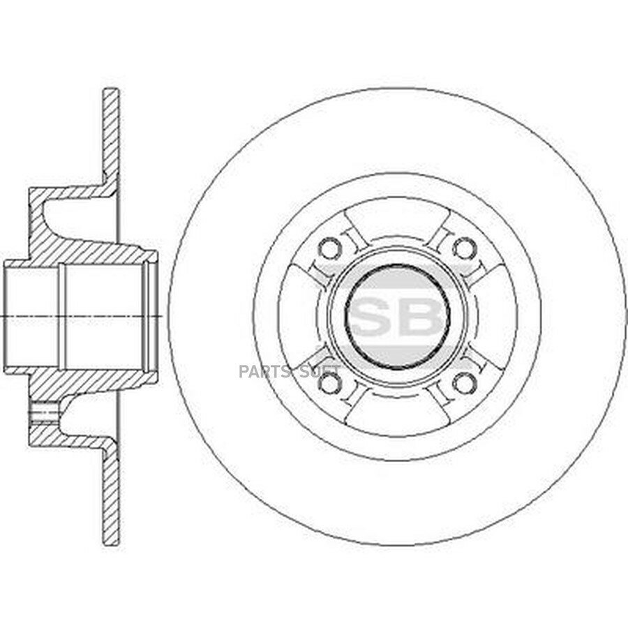 SANGSIN BRAKE SD3064 диск тормозной!\ Renault Clio III 1.2 16V 05-14