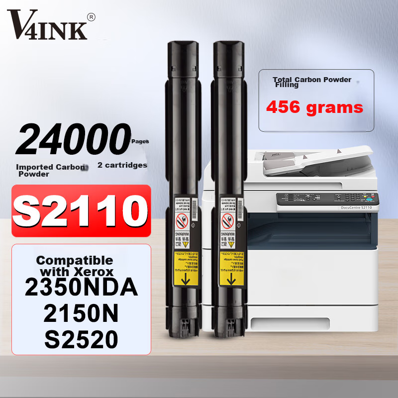 Картридж тонера V4INK S2110 2 шт. совместимый с барабаном Fuji Xerox S2110 2350nda 2150n для принтеров Docucentre S2520