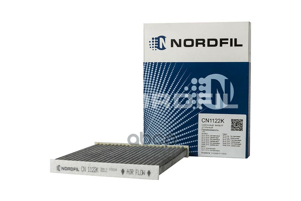 Фильтр салона угольный УАЗ Патриот (3163) NORDFIL арт. cn1122k