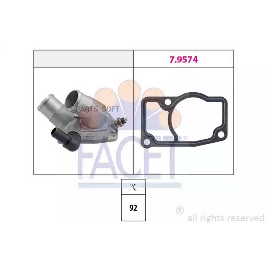 Термостат OPEL FRONTERA B 2.2 DTI от официального дистрибьютора, FACET, артикул 78344