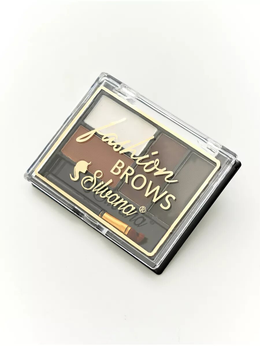 Тени для бровей Silvana Fashion Brows, рассыпчатые, 4 цвета, для бровей и век