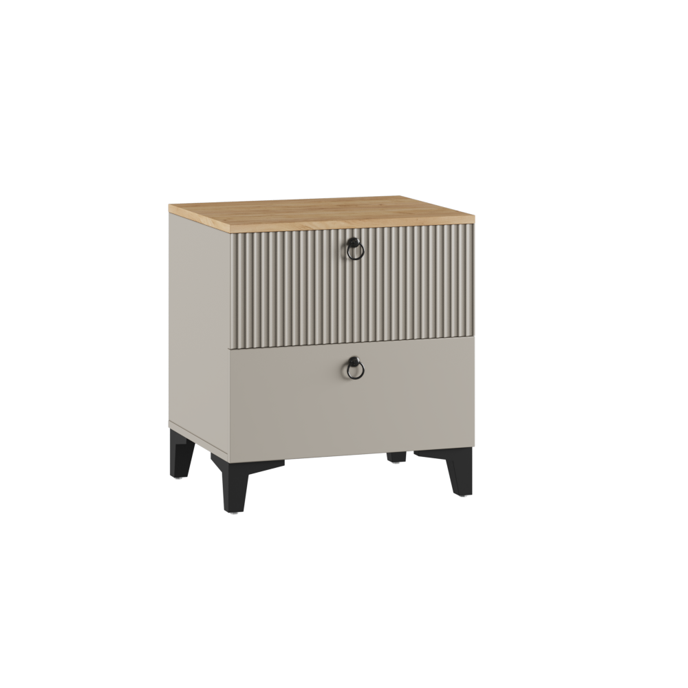 Тумба прикроватная "Ника", 40см, бежевый/кашемир