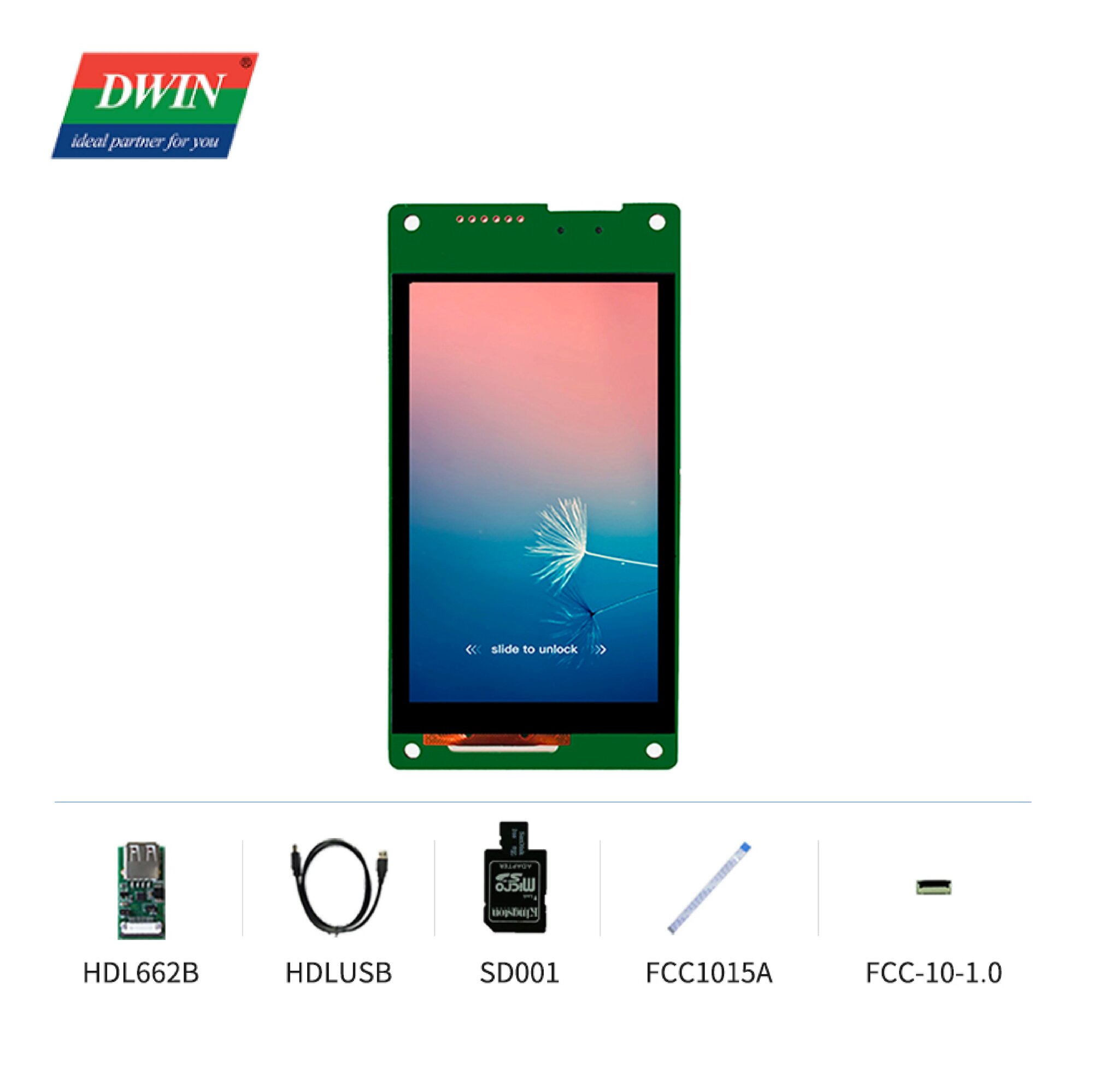 DWIN 4-дюймовый сенсорный ЖК-дисплей DMG80480C040 CTP with accessory