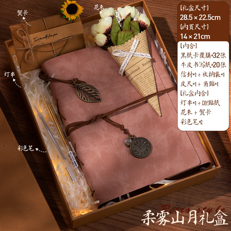 Винтажный фотоальбом для пары, книга воспоминаний о путешествиях, альбом для записи любовных воспоминаний, коллекция билетов, самоклеящийся, ручной работы на заказ.