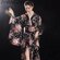 Халат-кимоно  Весна-лето 2024, размер One size, черный, белый